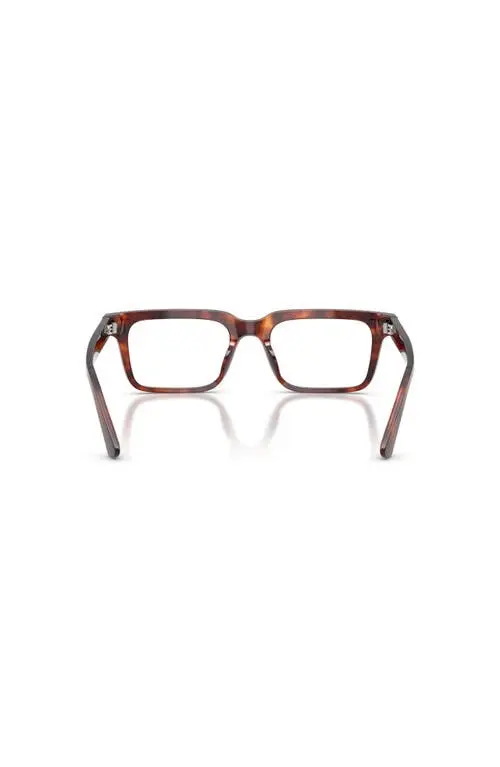 Emporio Armani 51mm Square Optical Glasses - Red