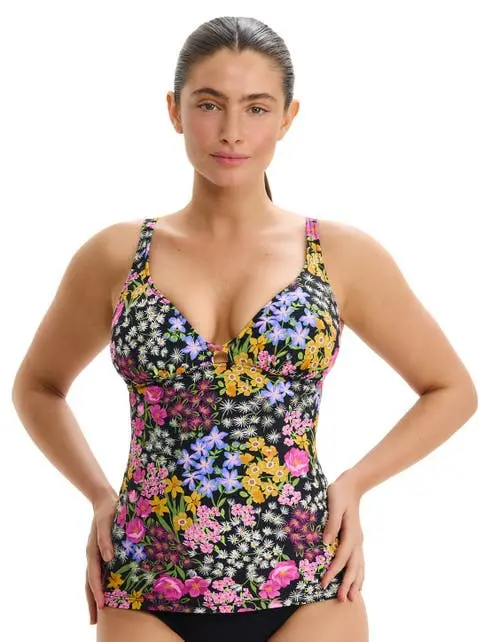 GOTTEX Havana Heat D-cup Tankini Top Swimsuit - Black