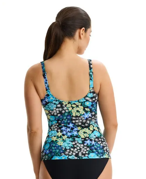 GOTTEX Havana Heat D-cup Tankini Top Swimsuit - Blue