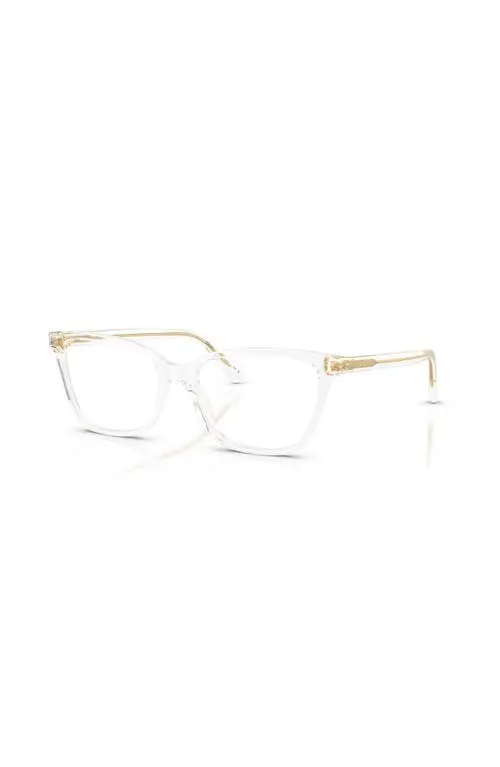 Versace 55mm Cat Eye Optical Glasses - Transparent