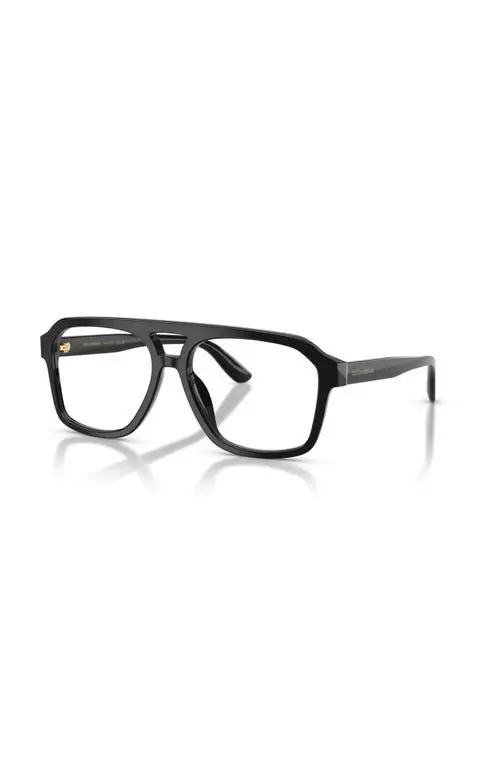 Dolce & Gabbana 57mm Pilot Optical Glasses - Black