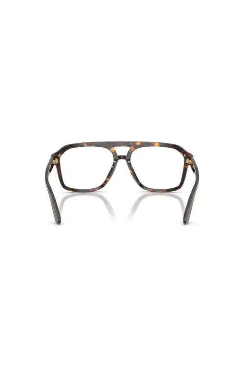 Dolce & Gabbana 57mm Pilot Optical Glasses - Tortoise