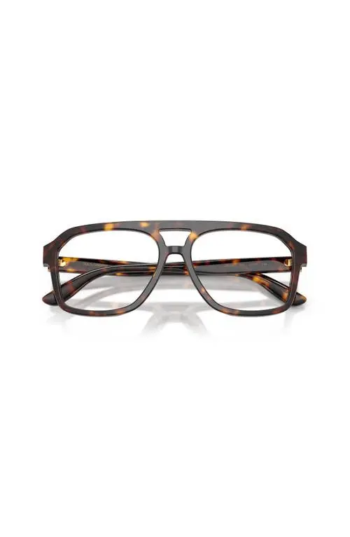 Dolce & Gabbana 57mm Pilot Optical Glasses - Tortoise