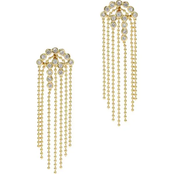 Alexis Bittar Asterales Bubble Fringe Chandelier Earrings