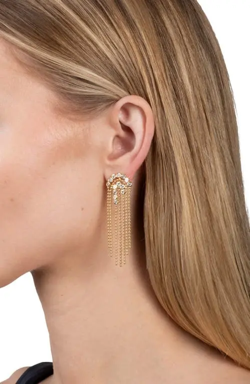 Alexis Bittar Asterales Bubble Fringe Chandelier Earrings