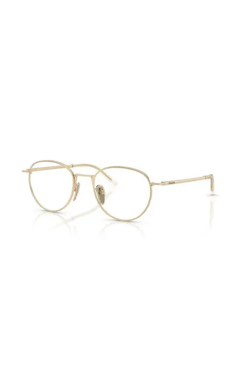 Prada 49mm Phantos Optical Glasses - Gold
