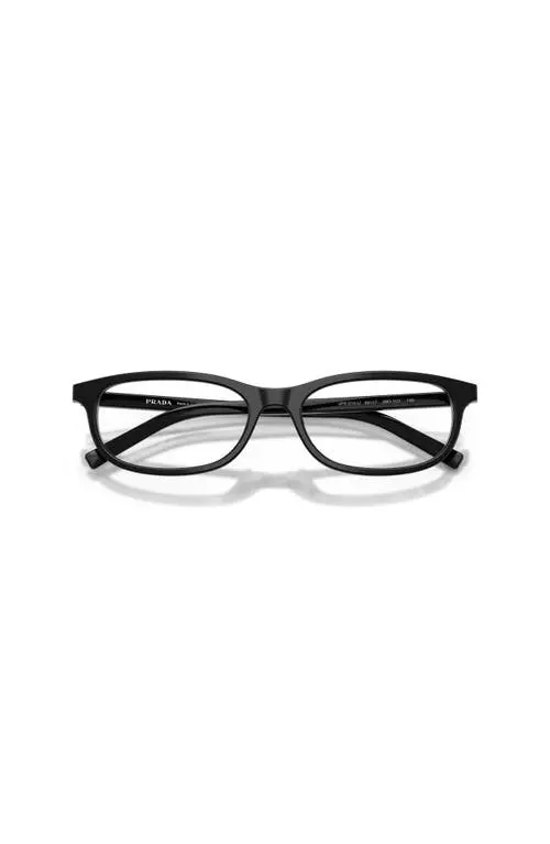 Prada 55mm Irregular Optical Glasses - Black