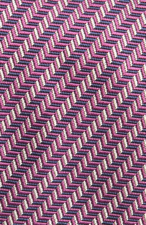 David Donahue Stripe Jacquard Silk & Cotton Tie