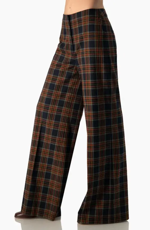 IVONNE Plaid Wide-leg Pants