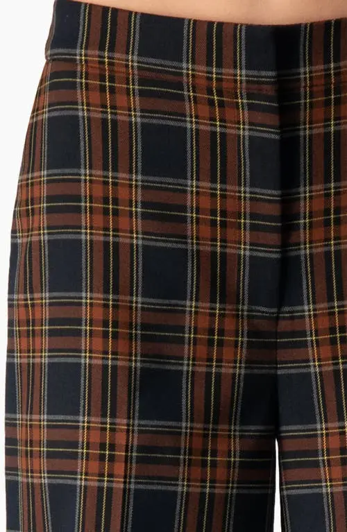 IVONNE Plaid Wide-leg Pants