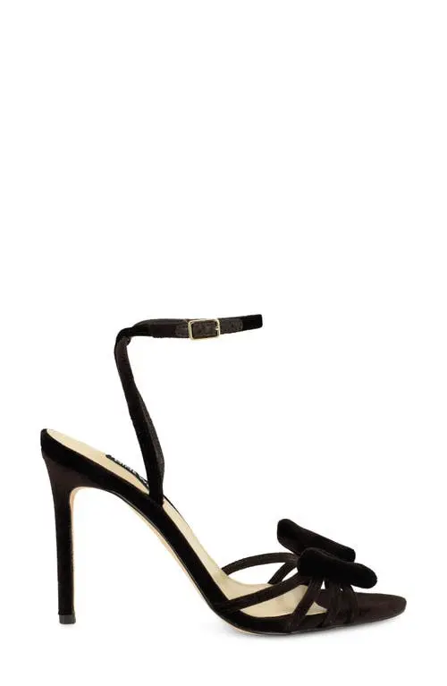 Nine West Queana Ankle Strap Sandal - Dark Brown