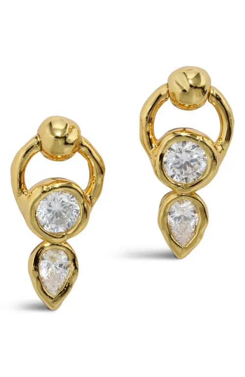 Alexis Bittar Asterales Cubic Zirconia Circle Post Earrings