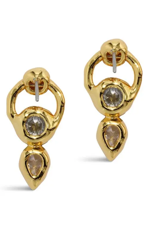 Alexis Bittar Asterales Cubic Zirconia Circle Post Earrings