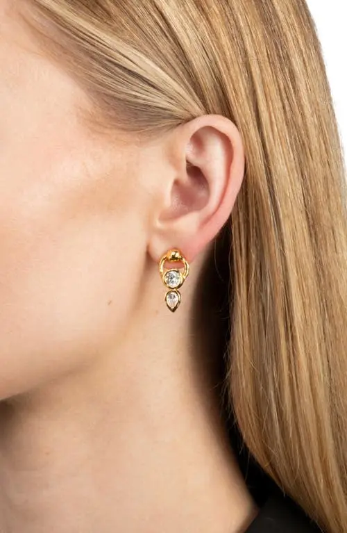 Alexis Bittar Asterales Cubic Zirconia Circle Post Earrings