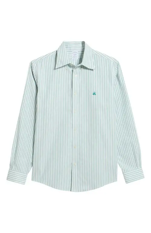 Brooks Brothers Regular Fit Bengal Stripe Cotton Blend Button-down Shirt