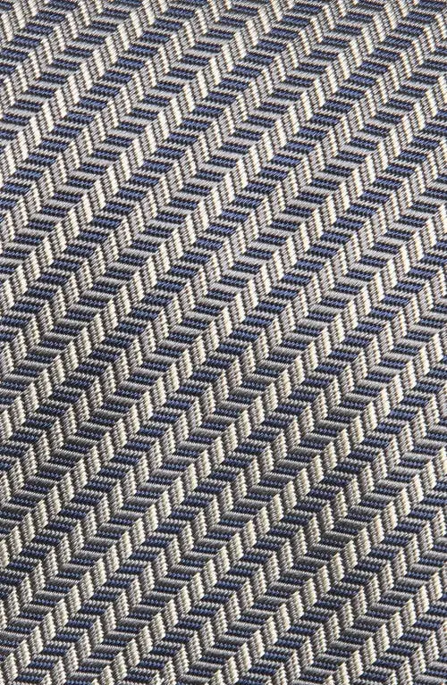 David Donahue Stripe Jacquard Silk & Cotton Tie