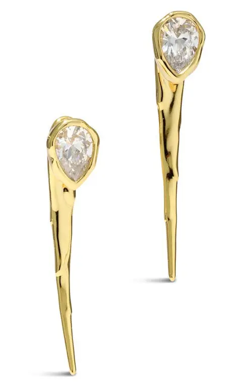 Alexis Bittar Asterales Cubic Zirconia Spear Front Back Earrings