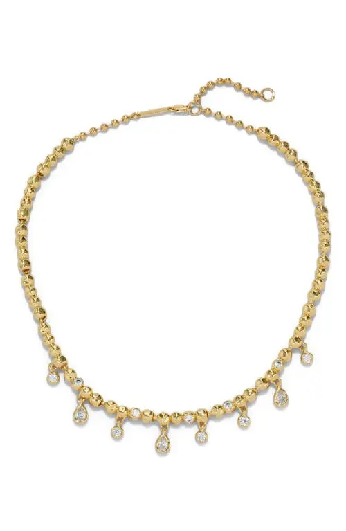 Alexis Bittar Asterales Cubic Zirconia Charm Ball Chain Necklace
