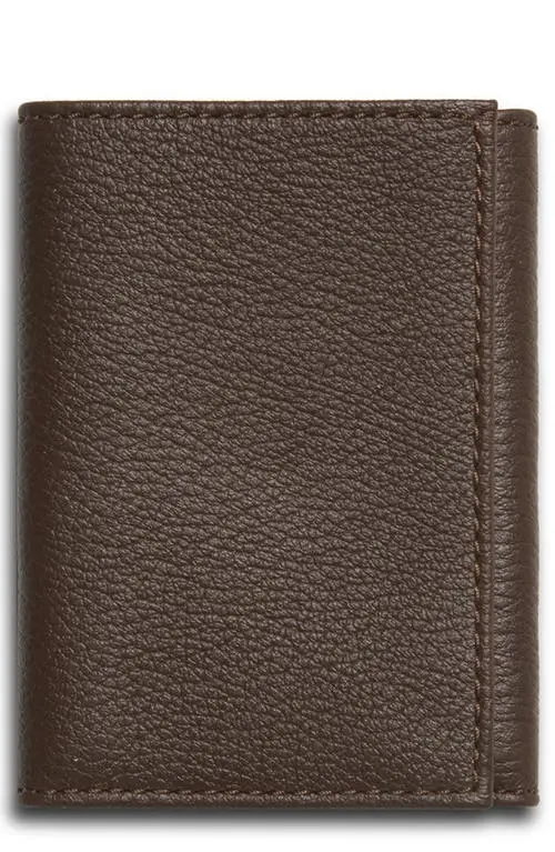 Shinola Canfield Rfid Trifold Pebbled Leather Wallet - Brown