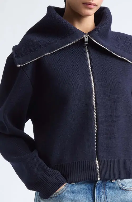 RÓHE Two-way Sailor Zip Merino Wool Cardigan