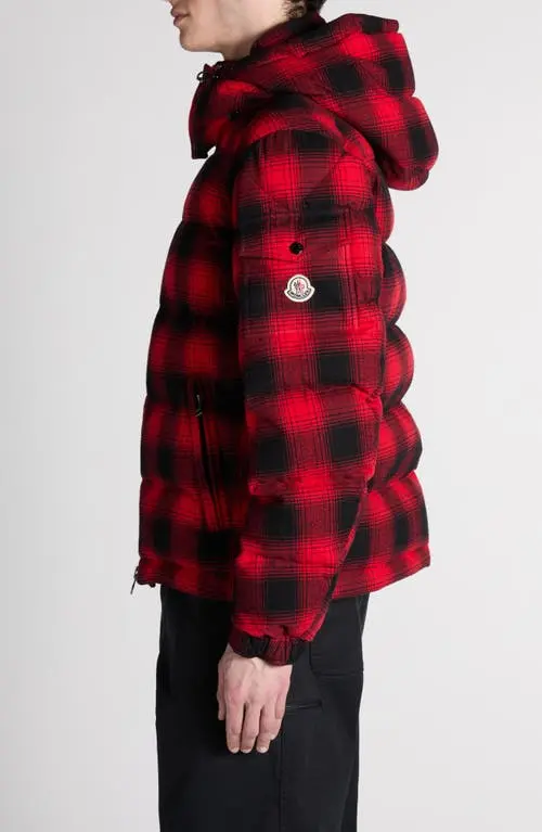 Moncler Airor Buffalo Check Down Puffer Jacket