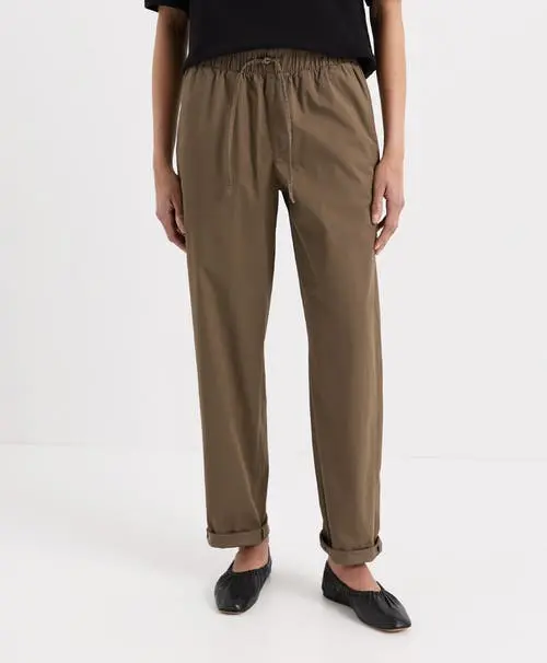 PACT Organic Cotton Peached Twill Pull-on Pant - Mushroom