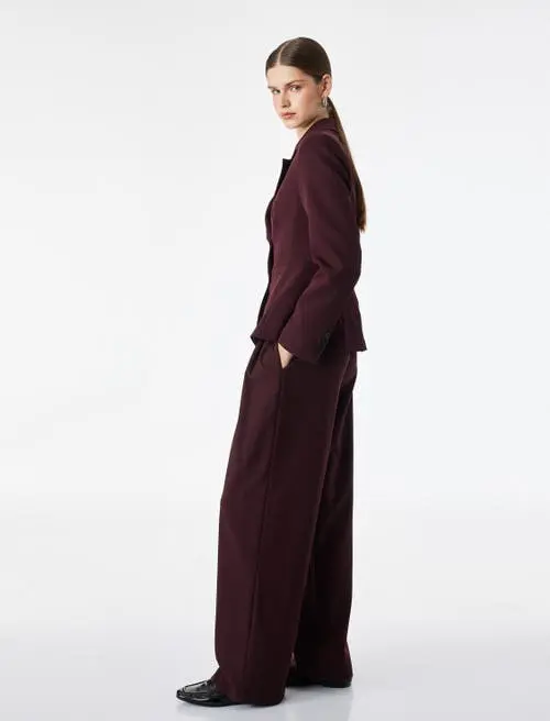 Koton Long Sleeve Shaped Waist Notch Lapel Blazer
