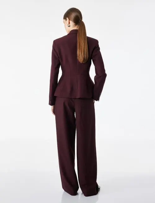 Koton Long Sleeve Shaped Waist Notch Lapel Blazer