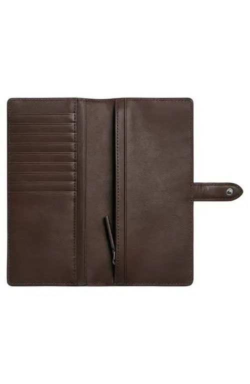 Shinola Continental Snap Leather Continental Wallet