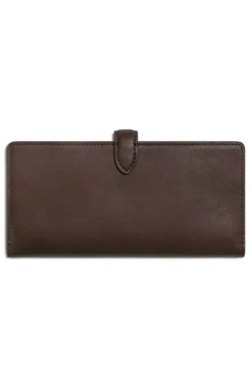 Shinola Continental Snap Leather Continental Wallet