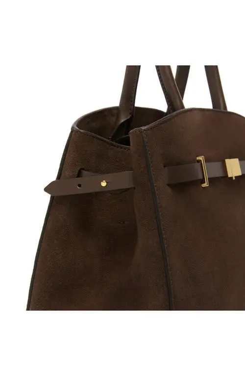 DEMELLIER The Midi Hudson Leather Tote - Mocha