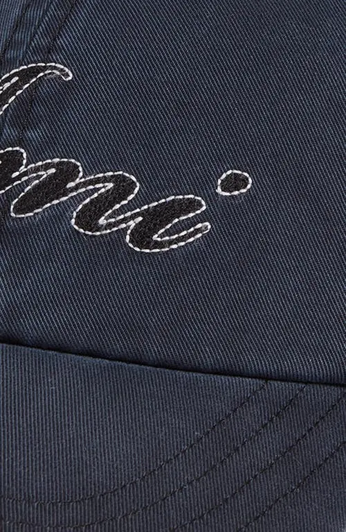 AMI Paris Logo Embroidered Washed Cotton Baseball Cap