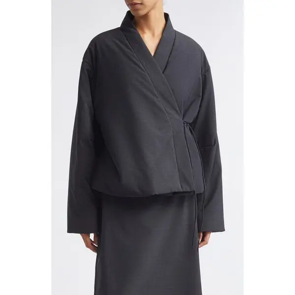 ST. AGNI Wool Blend Pillow Wrap Jacket