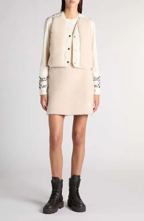 Moncler High Pile Fleece Miniskirt