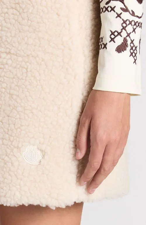 Moncler High Pile Fleece Miniskirt