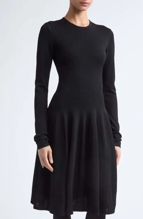 TOTEME Sculpted Knit Long Sleeve Dress