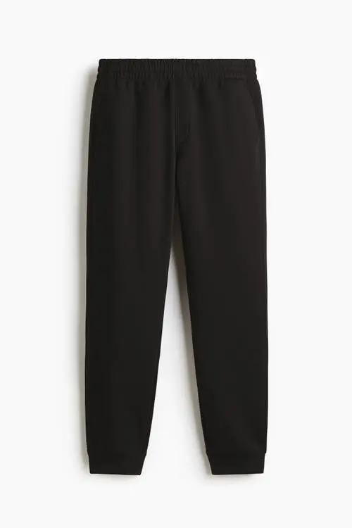 H&M Regular-fit Interlock Sweatpants - Black