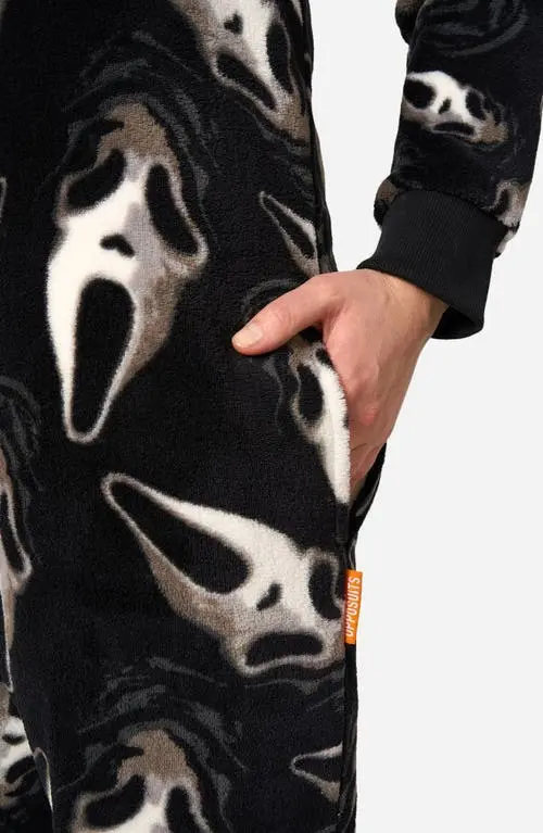 Opposuits Ghostface Hooded Fleece Jumpsuit
