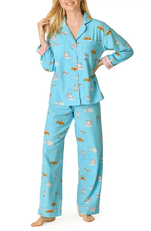 PJ Salvage Flannel Pajamas - Blue Elixir