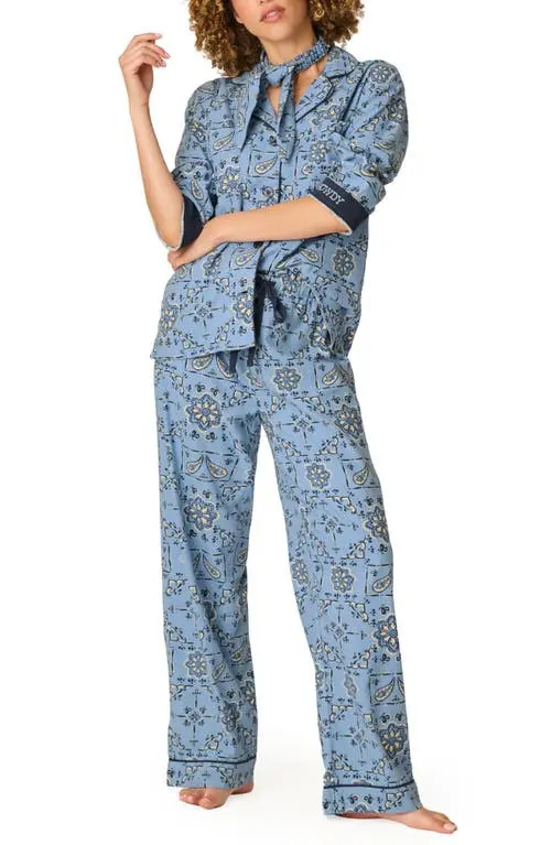 PJ Salvage Flannel Pajamas - Soft Chambray