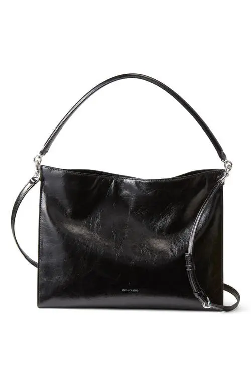 Veronica Beard Vida Leather Shoulder Bag - Black