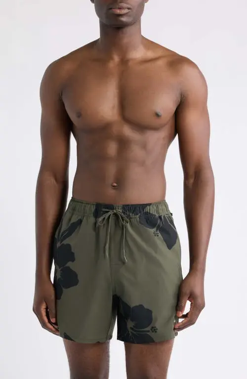 TENŌRE Print Day Swim Trunks - Green