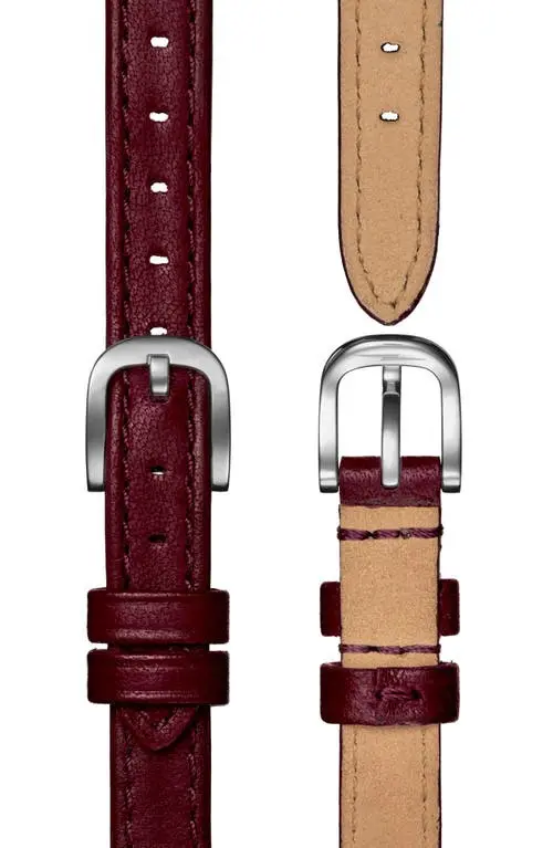 Shinola Runabout Mother Of Pearl Leather Strap Watch - Mother Of Pearl/ruby