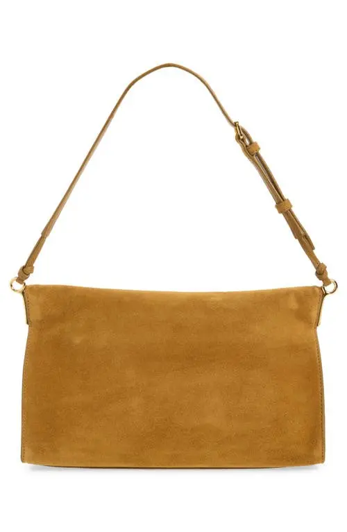 Veronica Beard Edit Stone Embellished Suede Shoulder Bag