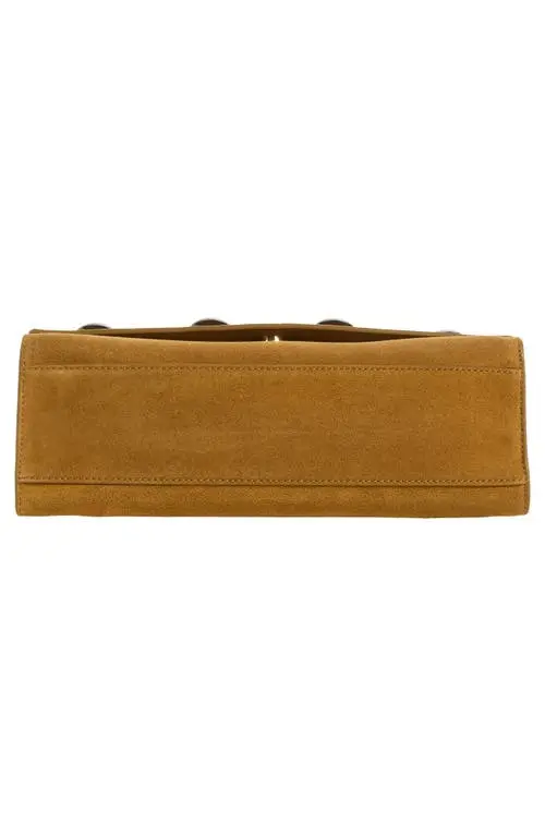 Veronica Beard Edit Stone Embellished Suede Shoulder Bag