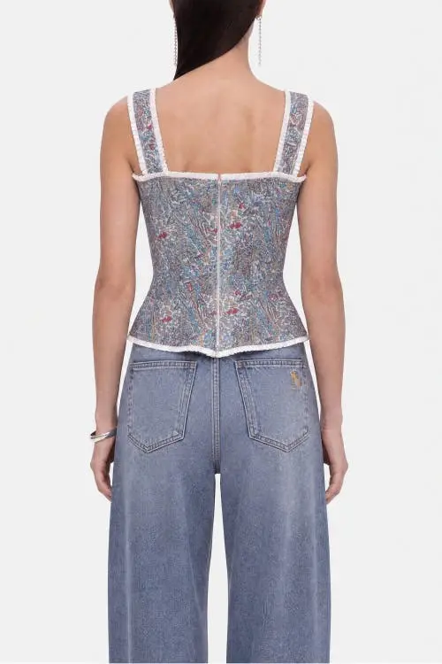 NOCTURNE Boned Bustier Top