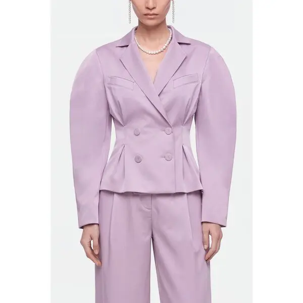 NOCTURNE Double Breasted Jacket - Purple