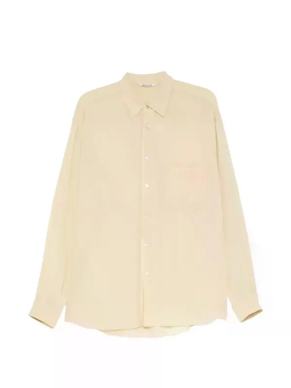 Auralee Airy Silk Georgette Shirt