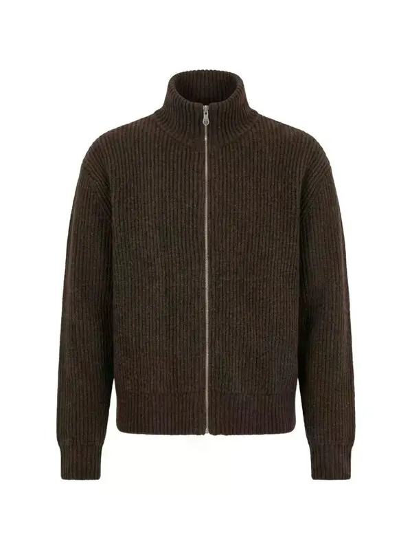 BERNER KUHL Shrunk Full-zip Ribbed-knit Cardigan