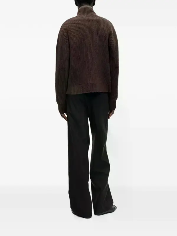 BERNER KUHL Shrunk Full-zip Ribbed-knit Cardigan